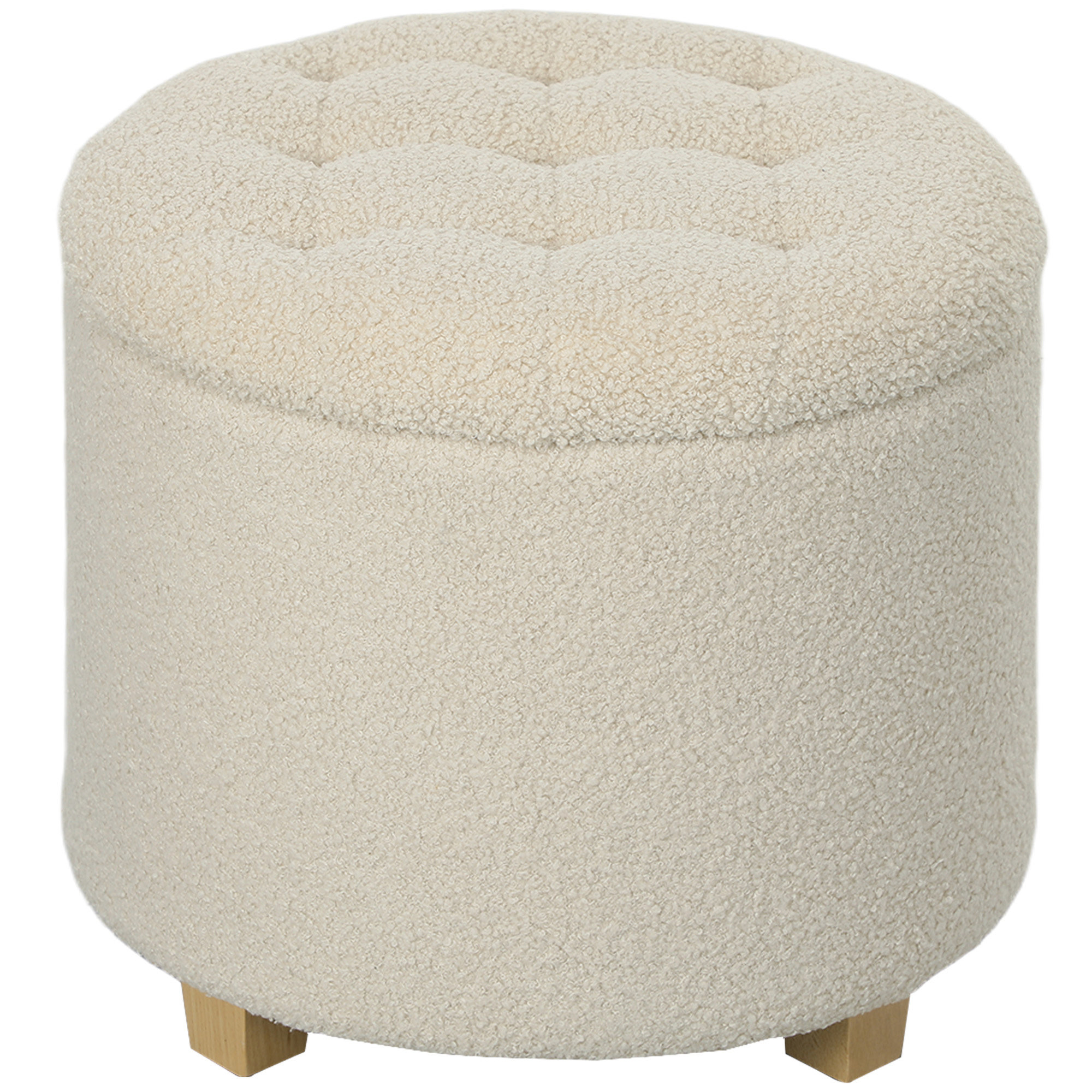 17 Stories 45cm Wide Tufted Solid Colour Footstool Ottoman | Wayfair.ie