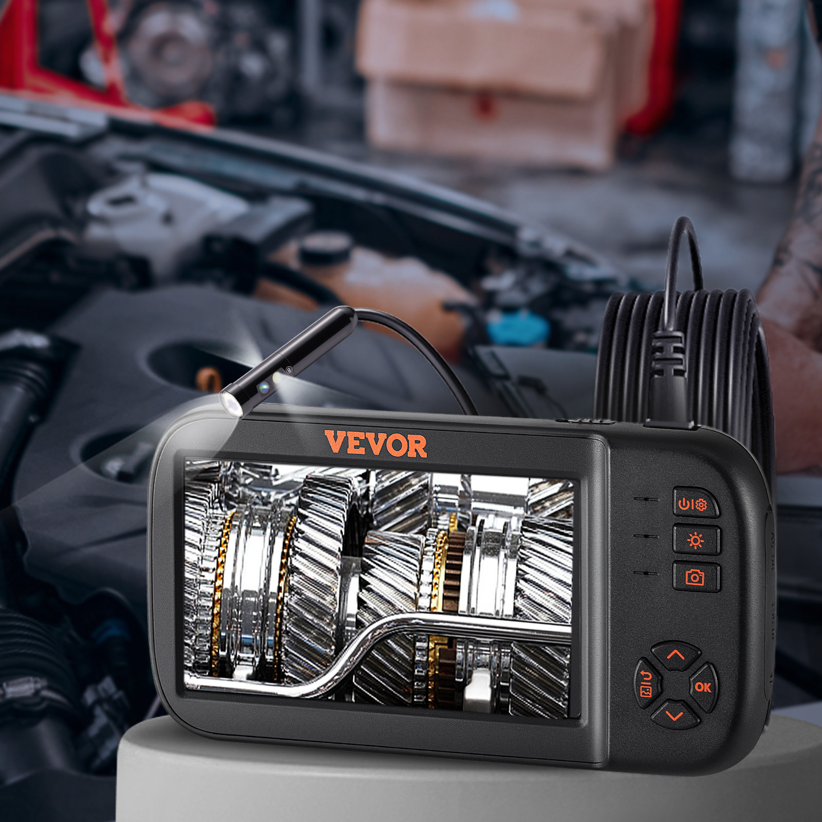 VEVOR Borescope Camera, Triple Lens Endoscope Camera with Light, | Wayfair