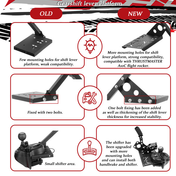 Trule Racing Shifter Mounting Bracket, for Racing Wheel Stand, with ...