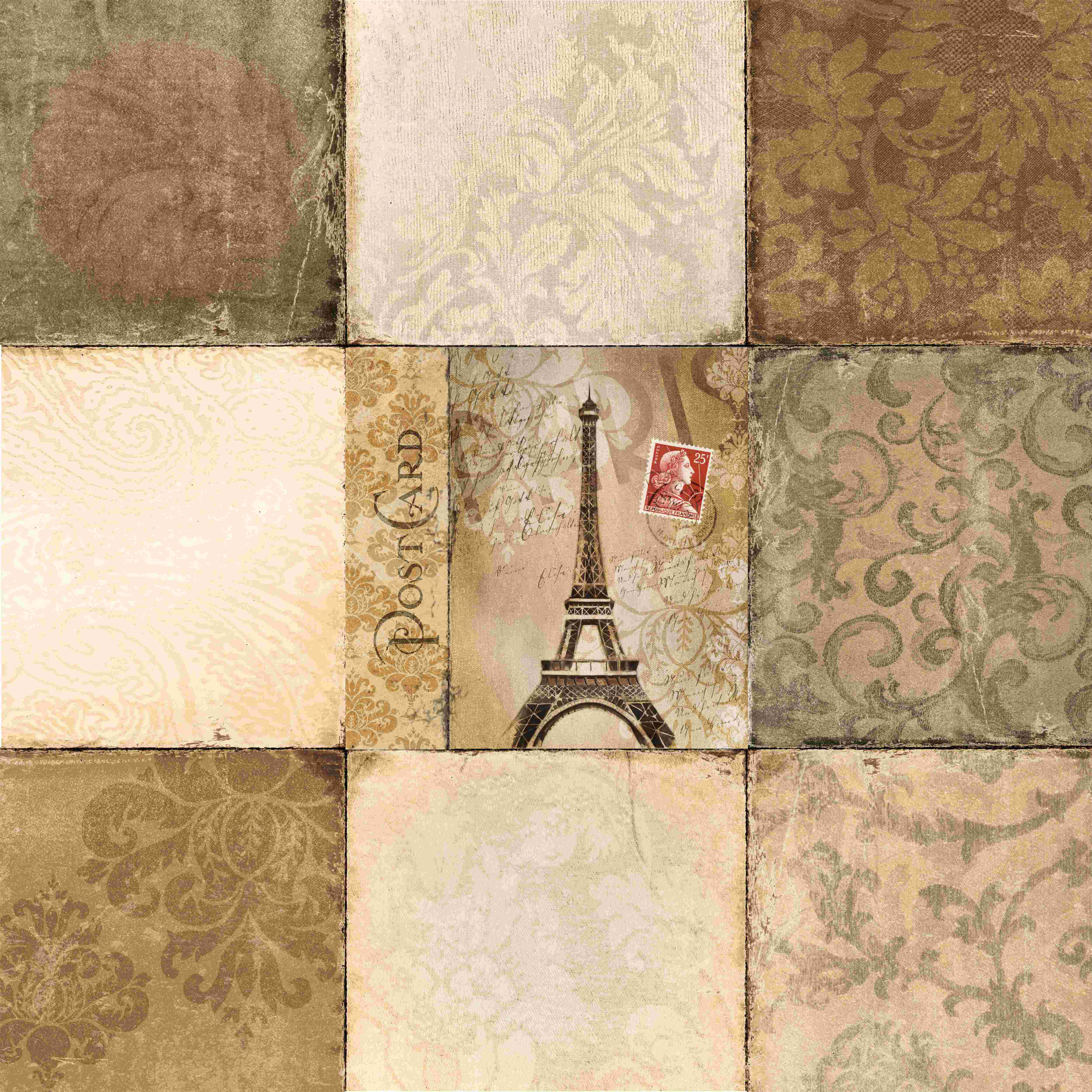 Ophelia & Co. Paris Tiles 2 - Wrapped Canvas Graphic Art | Wayfair