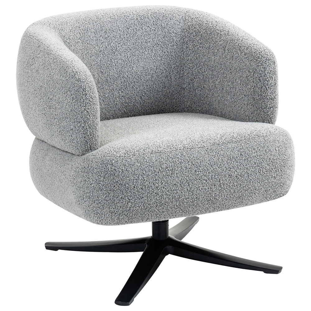 George Oliver Elegant Linen Fabric Leisure Sofa with Curved Armrests ...