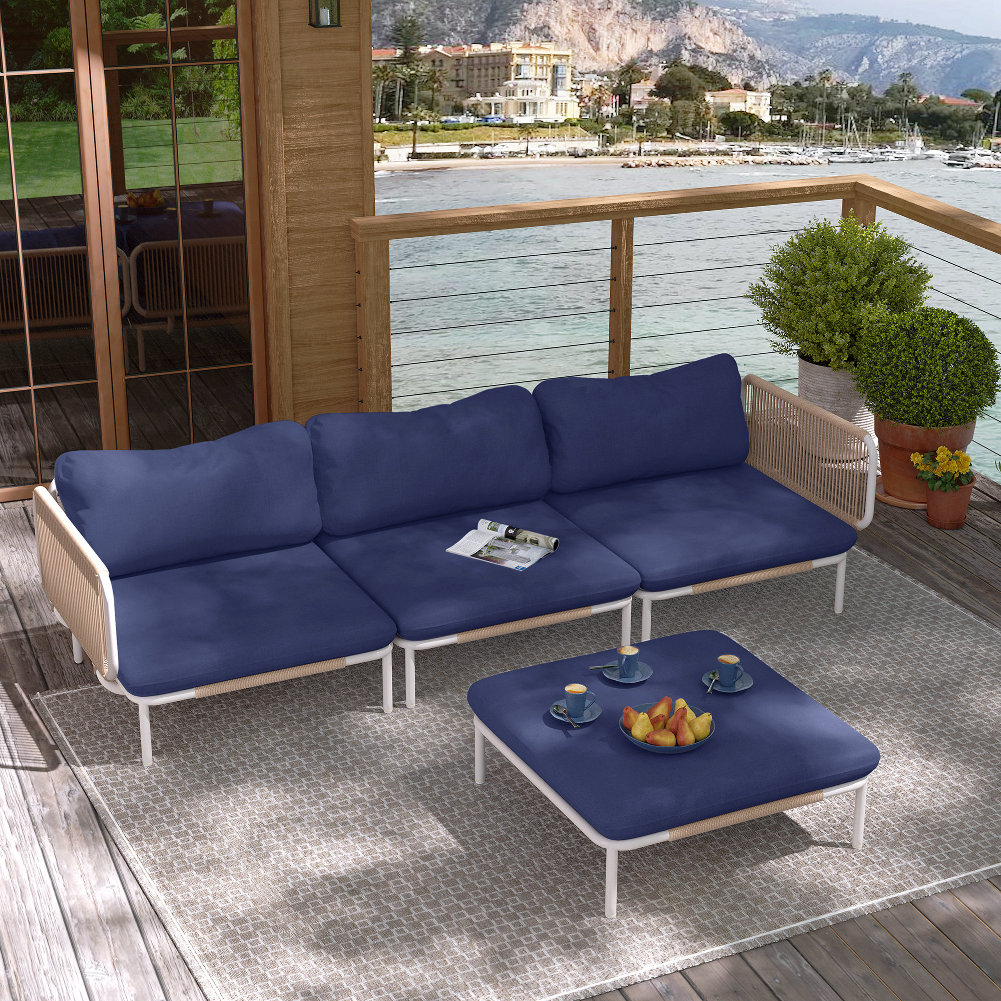 Ivy Bronx Kaustav 100.4'' Metal Outdoor Patio Sectional (Set of 4) - Wayfair Canada