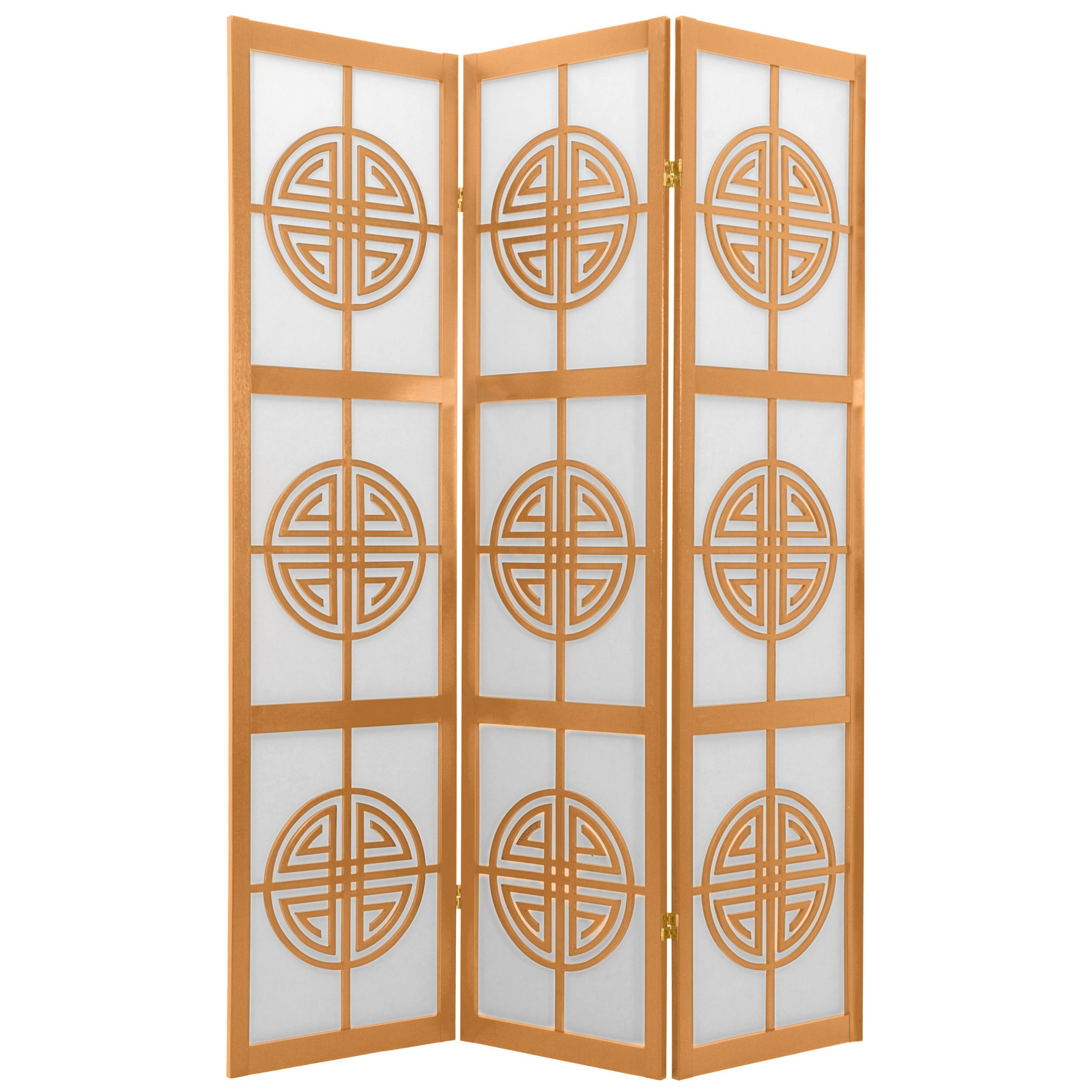 Lark Manor Ambros 51" W x 72" H 3 - Panel Rice Paper Folding Room ...
