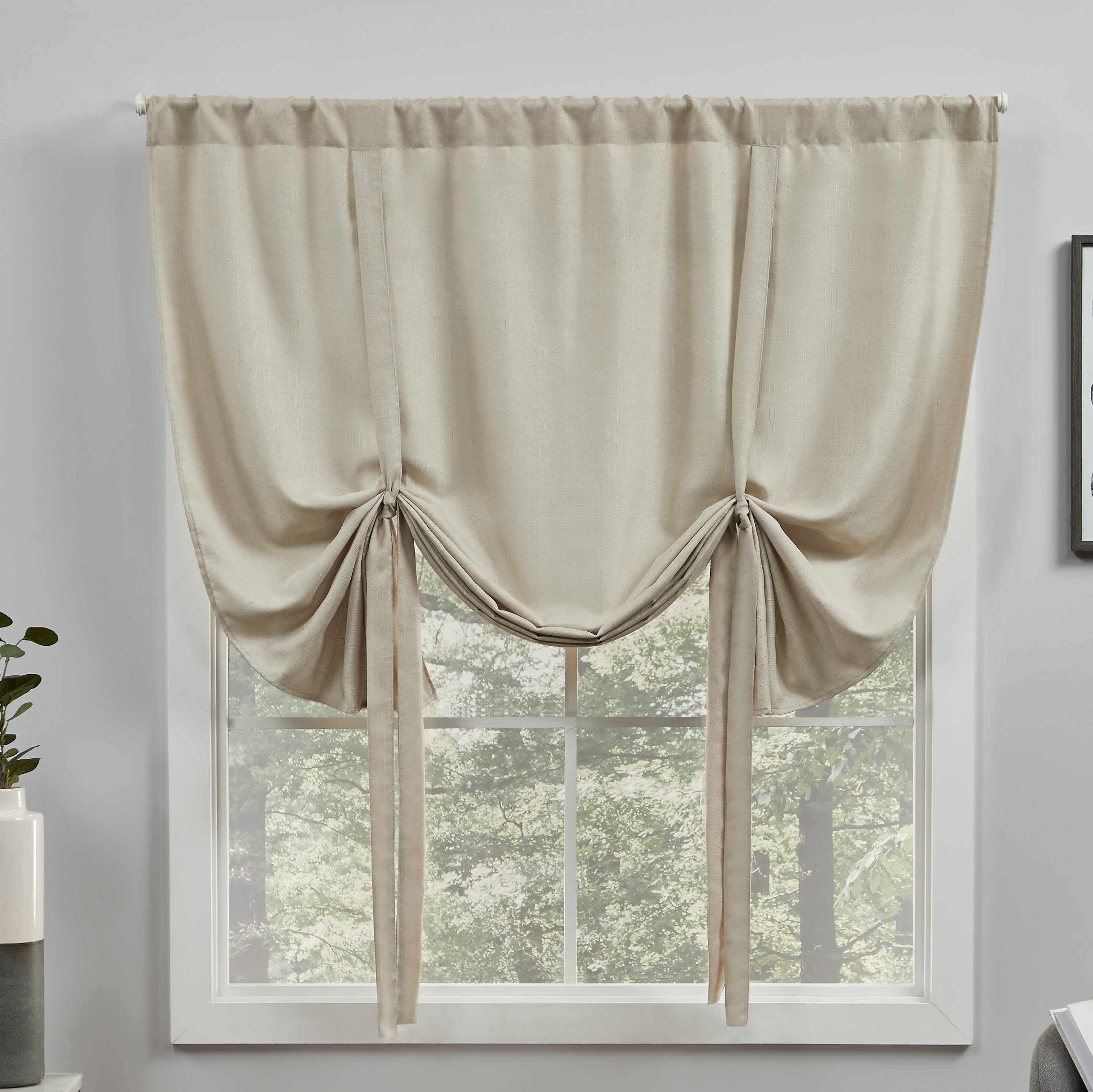 Amalgamated Textiles Exclusive Home Loha Light Filtering Rod Pocket Tie ...