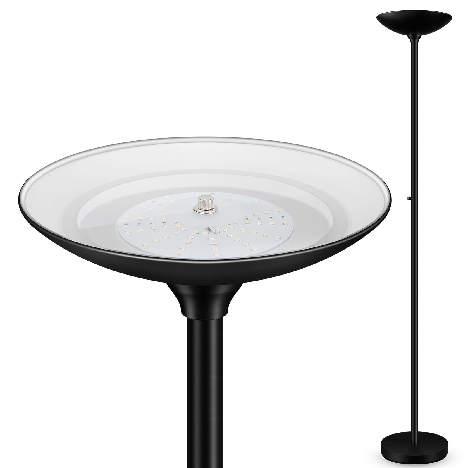 Latitude Run® 71-Inch Tall Metal Torchiere Floor Lamp - Wayfair Canada
