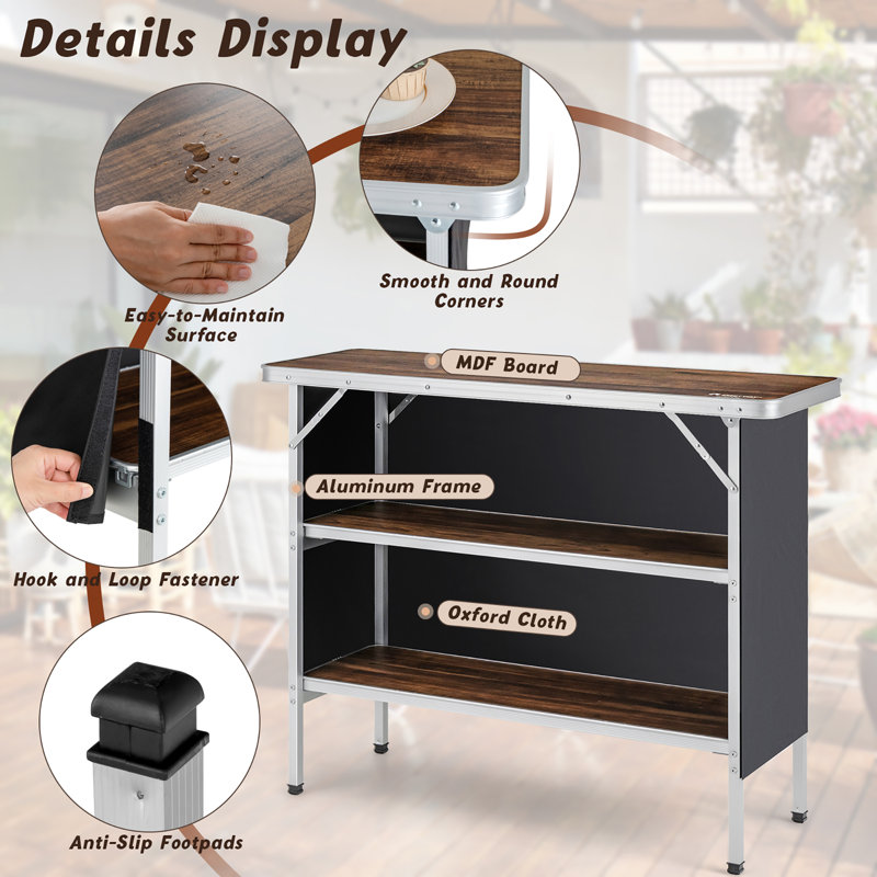 Costway 43.5'' Rectangular Bar Top Riser & Reviews | Wayfair