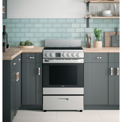 Haier 24" 2.9 cu. ft. Freestanding Electric Range & Reviews | Wayfair