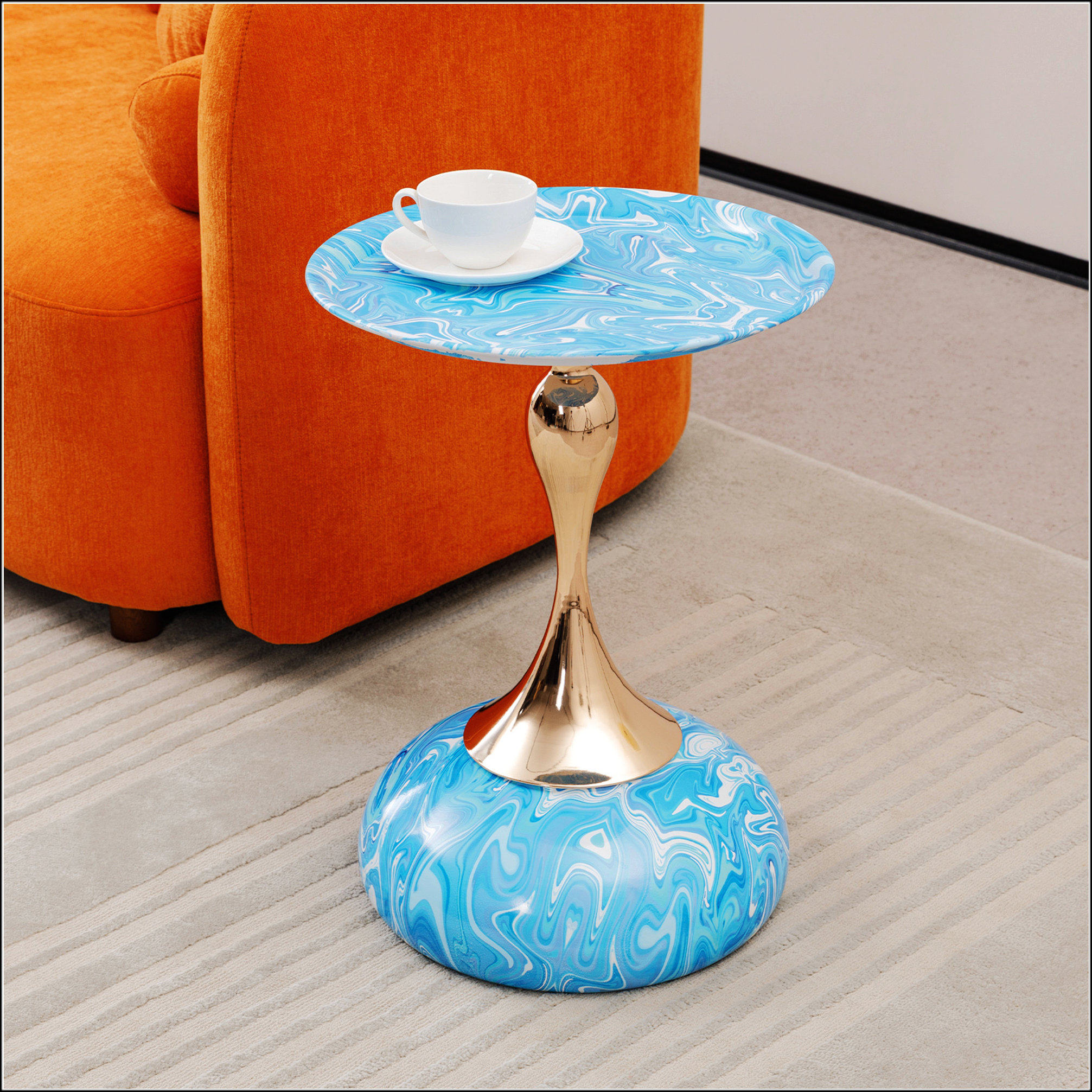 Mercer41 Mermaid Tail End Coffee Table Round Side Table | Wayfair