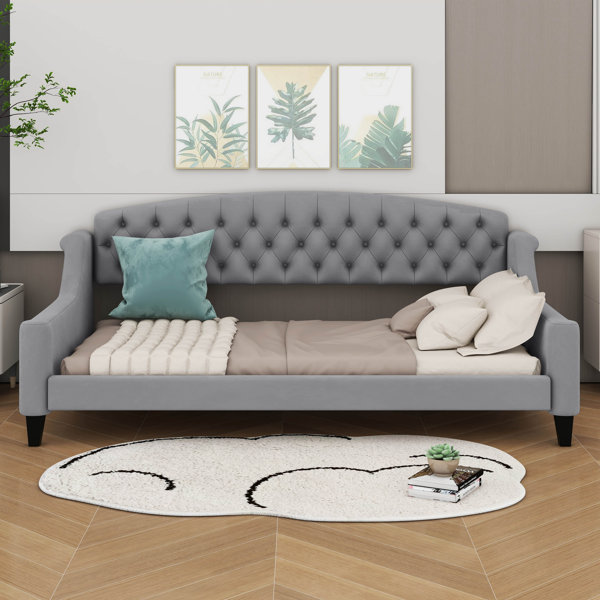 Red Barrel Studio® Dashauna Twin Modern Luxury Tufted Button Daybed ...