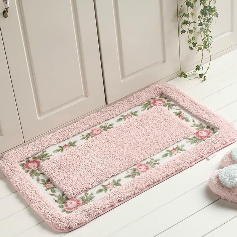 Lark Manor™ Pretty Floral Rural Style Romantic Rose Flower Rug Shaggy ...