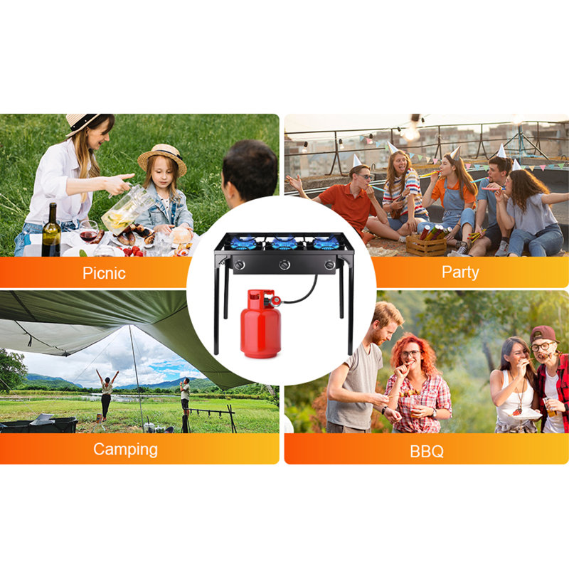 queta Triple Burner Stove | Wayfair