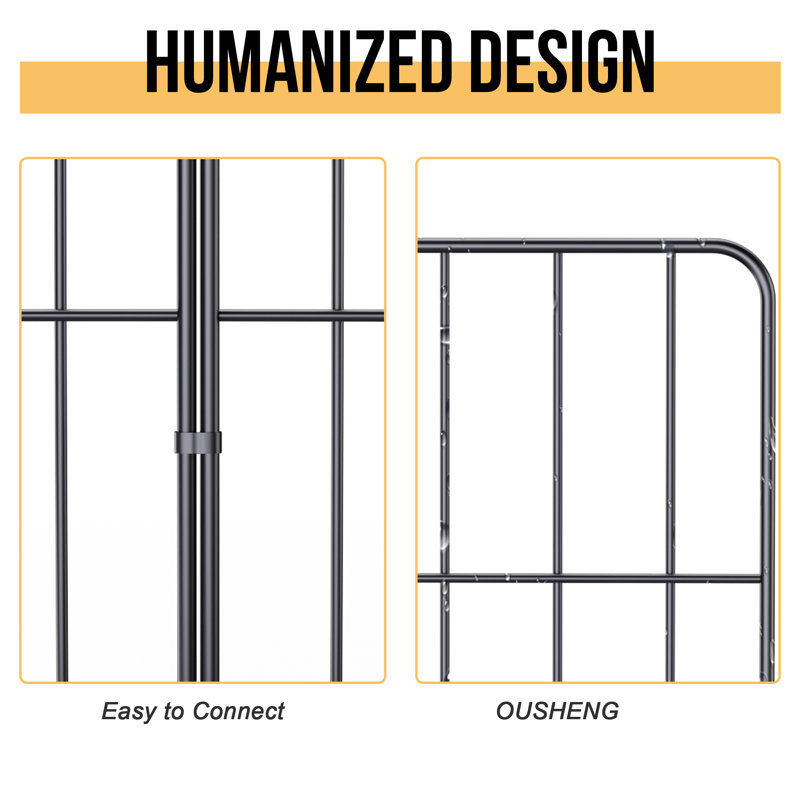 Haitral 2 ft. H x 1 ft. W Decorative Garden Metal Fencing & Reviews ...