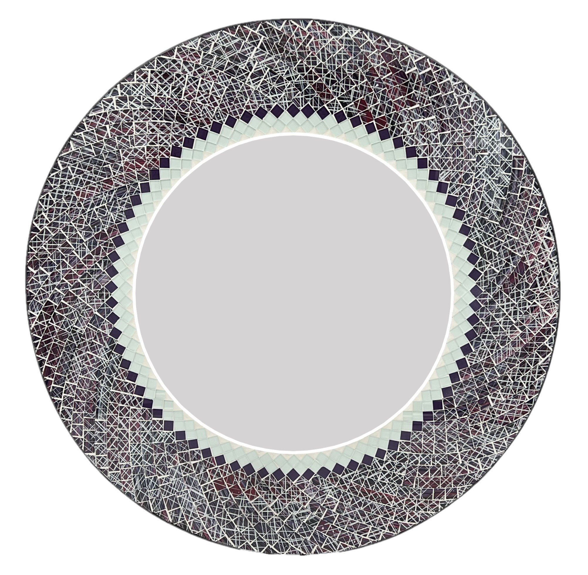 Corrigan Studio® Zorigs Mosaic Mirror, Wall Art Décor – 24” Round ...