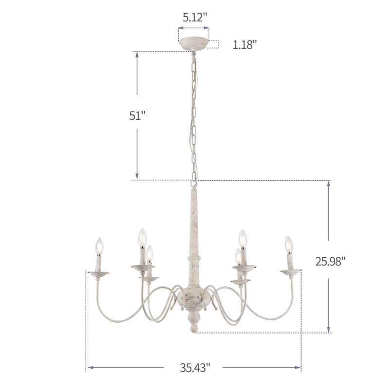 Laurel Foundry Modern Farmhouse® Benton 6 - Light Country Small ...