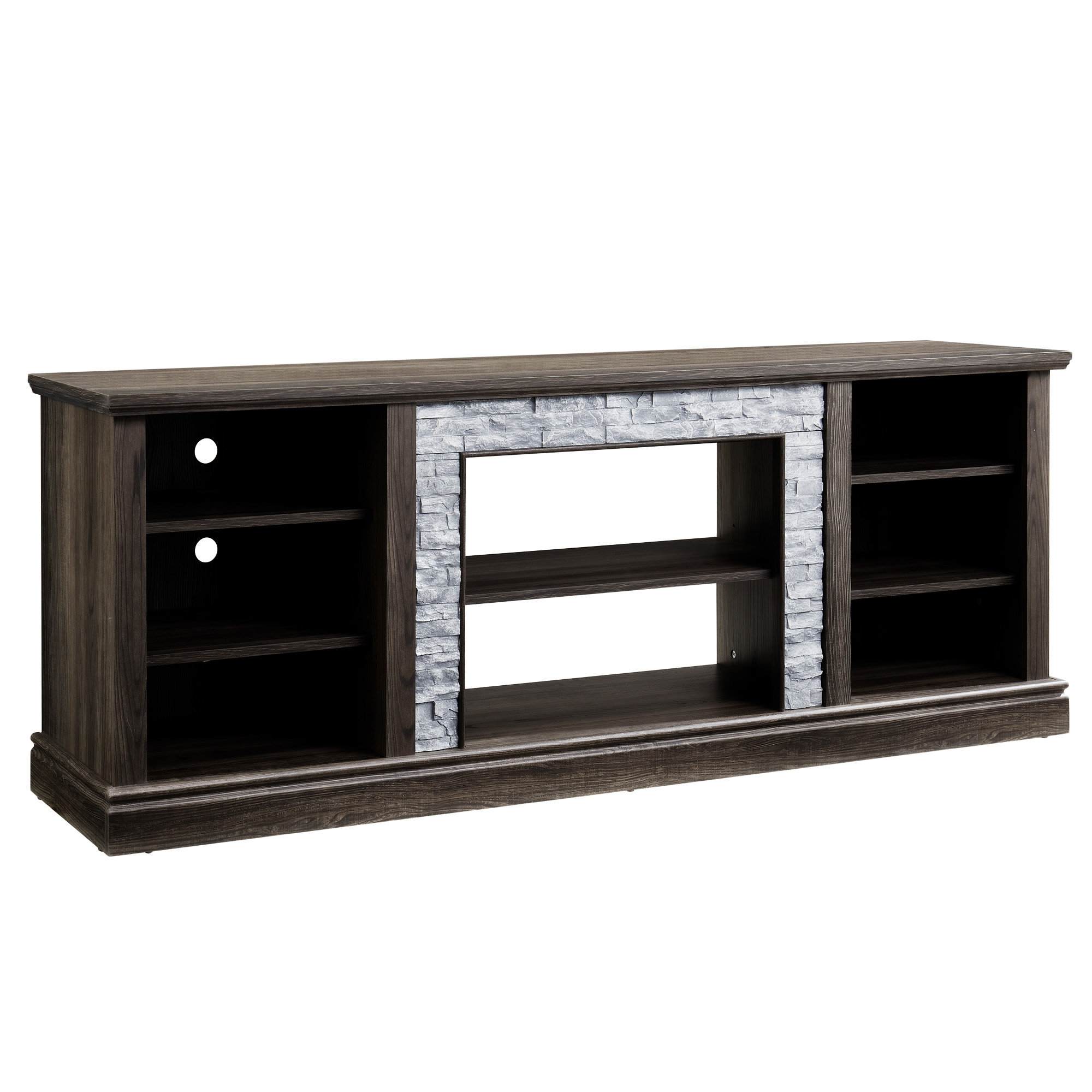 Union Rustic Large TV Stand TV Desk Storage Rack With Faux Stacked ...