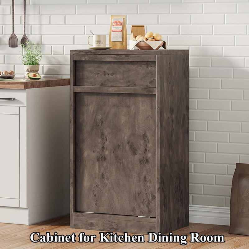 Yesurprise Trash Cabinet Tilt Out Single Door | Wayfair