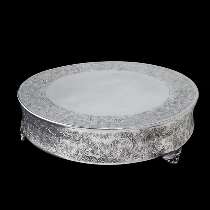 House of Hampton® Muniz Aluminum Embossed Cake Stand | Wayfair