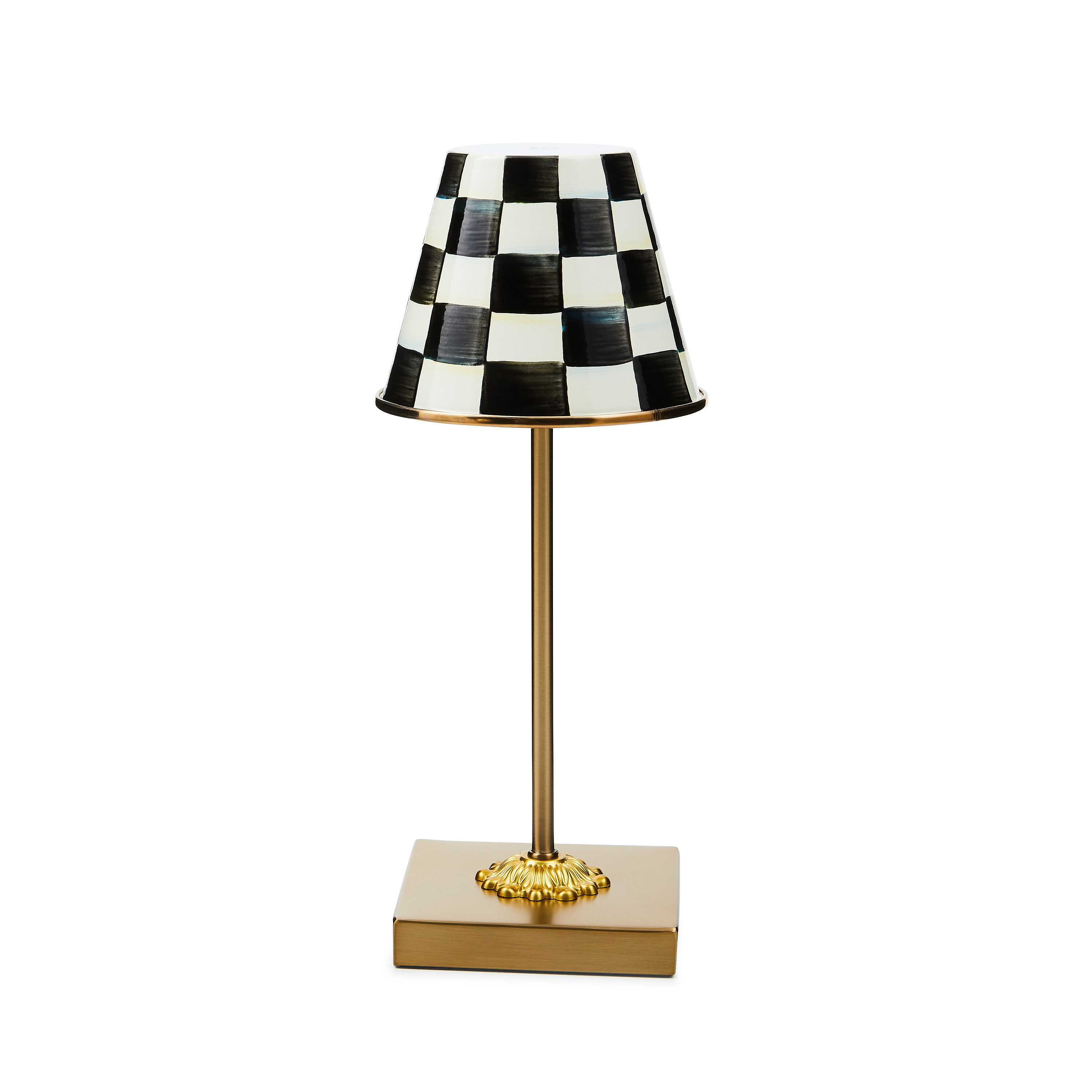 MacKenzie-Childs Courtly Check LED Rechargeable Cafe Table Lamp | Perigold