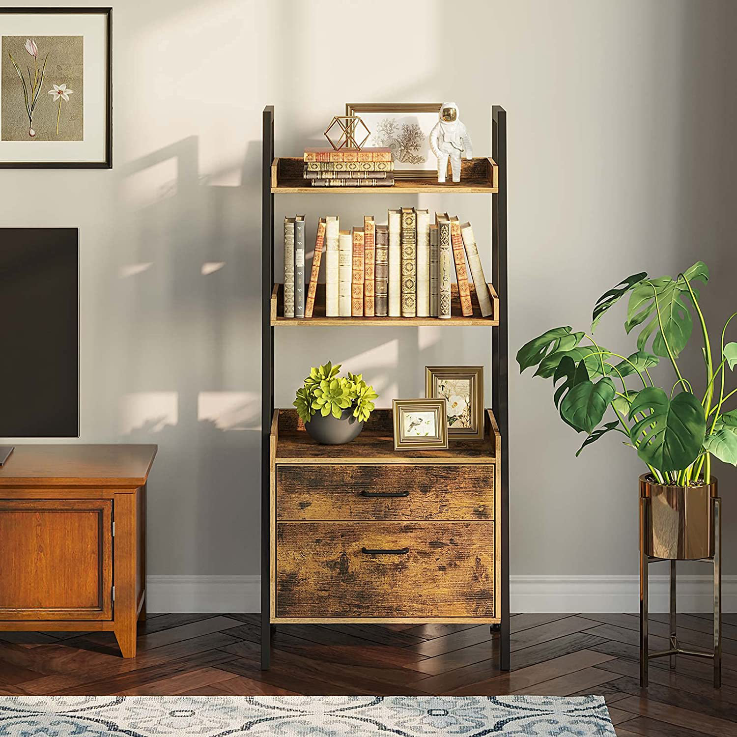 17 Stories Ladder Storage Bookcase | Wayfair