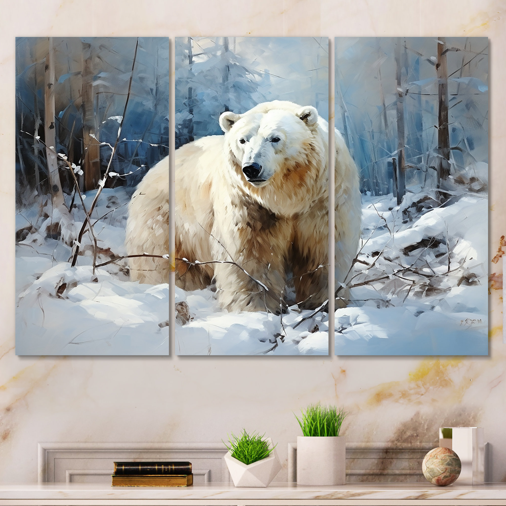 Millwood Pines Polar Bears Arctic Solitude II - Bear 2 Wall Art | Wayfair