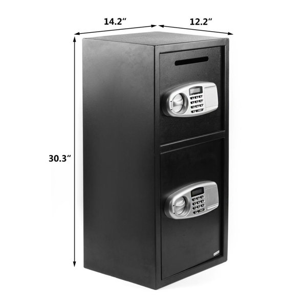 Winado Large Security Double Door Depository Safe Box with Dual-Lock ...