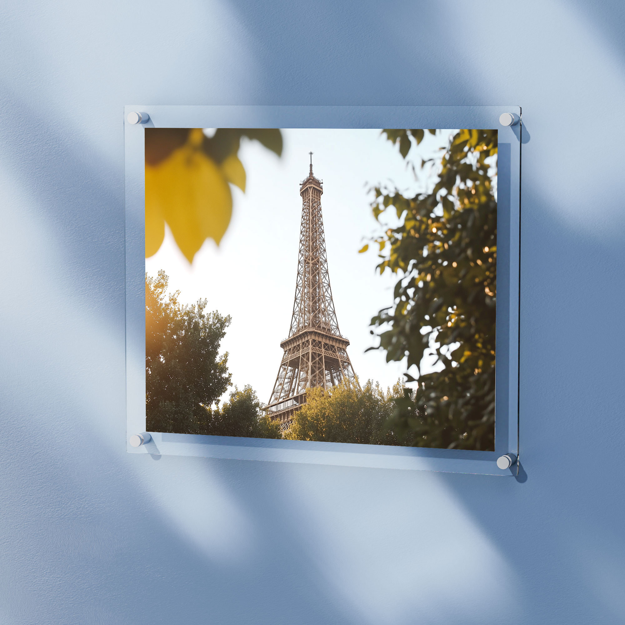 Ivy Bronx Acrylic Wall Mount Poster Frame, Clear Floating Frameless ...