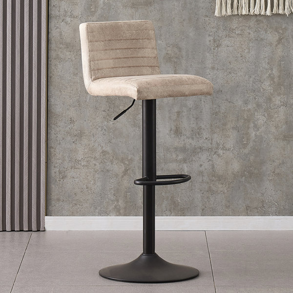 Borough Wharf Tashina Vintage Suede Upholstered Single Height ...