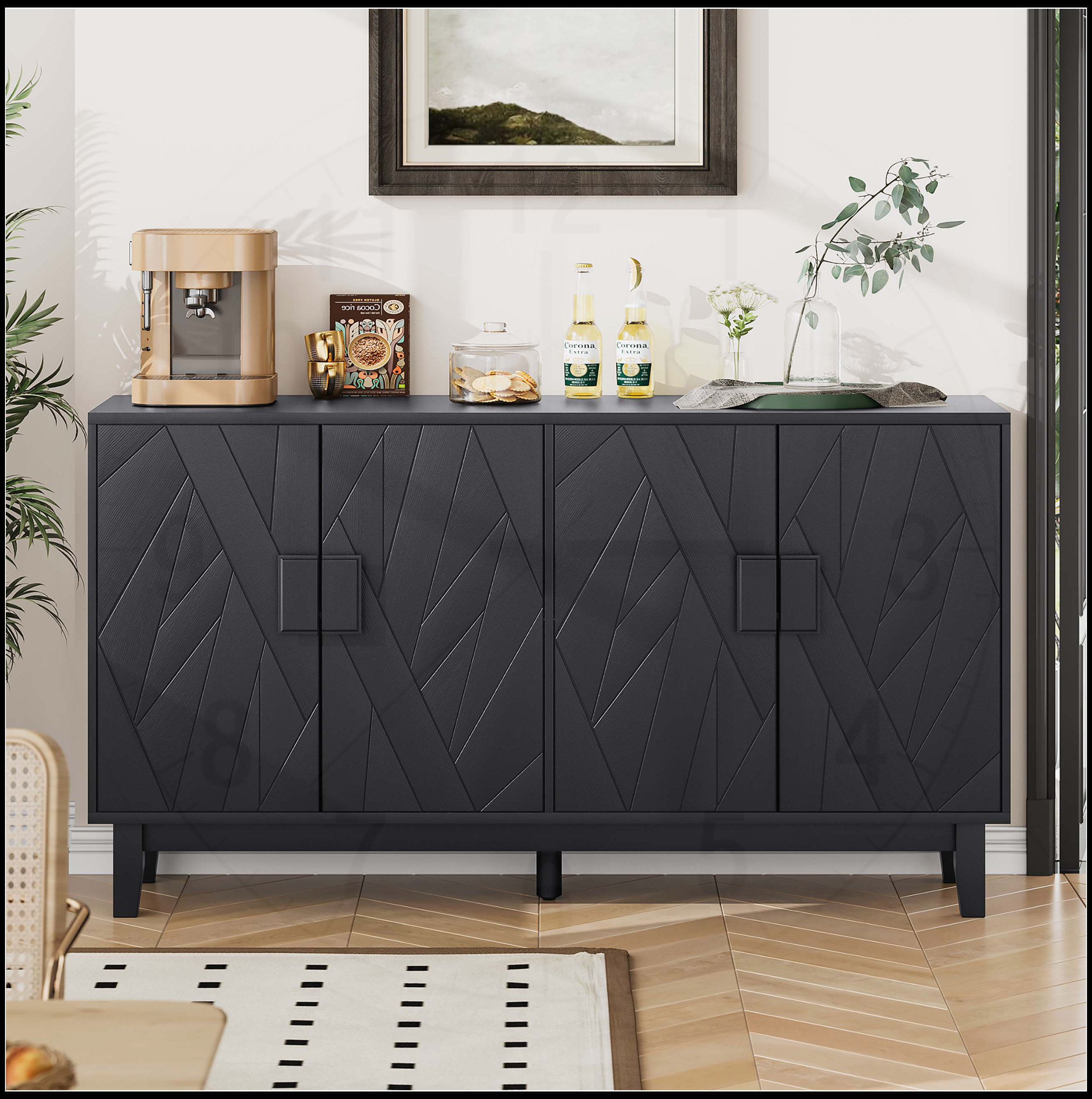Ebern Designs Modern Style Buffet Cabinet, Medieval Modern ...
