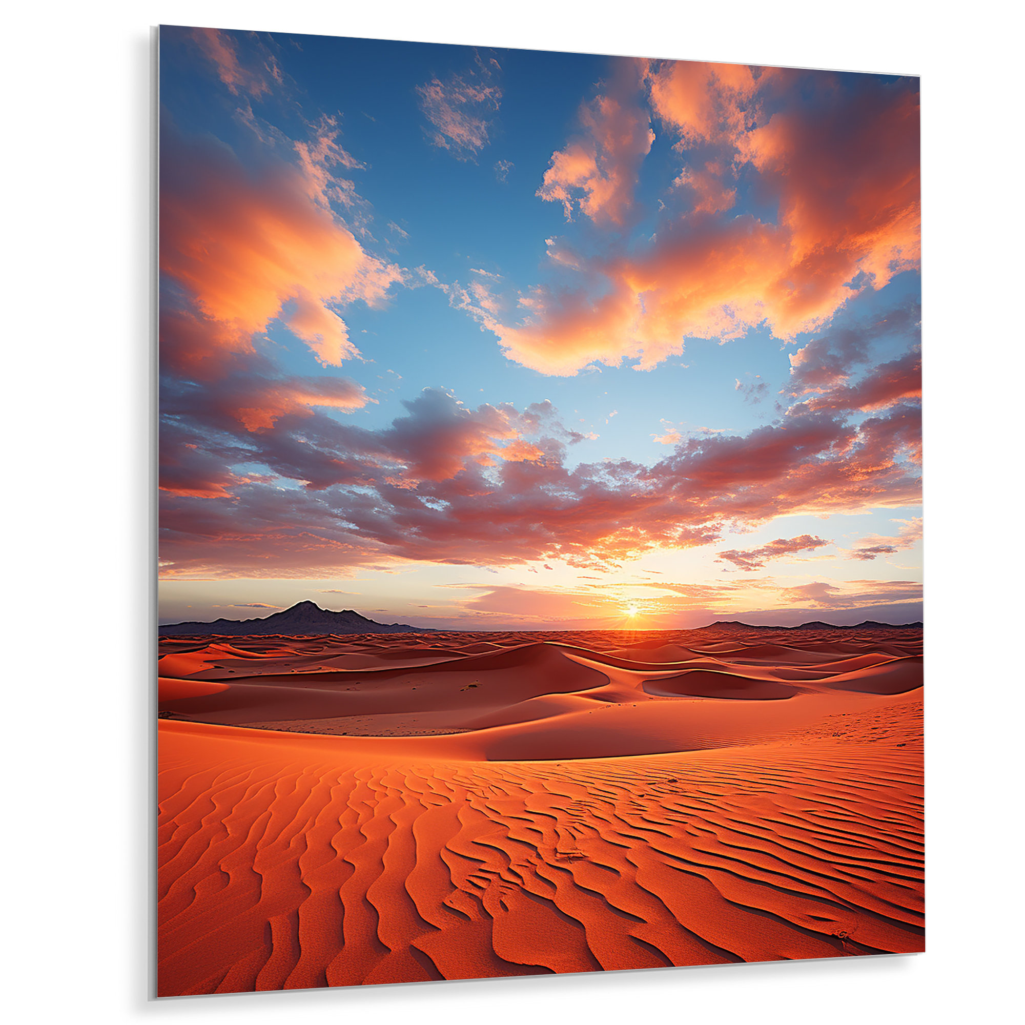 Union Rustic USA Desert Mirage With Blue Sky - Landscapes Metal Wall ...