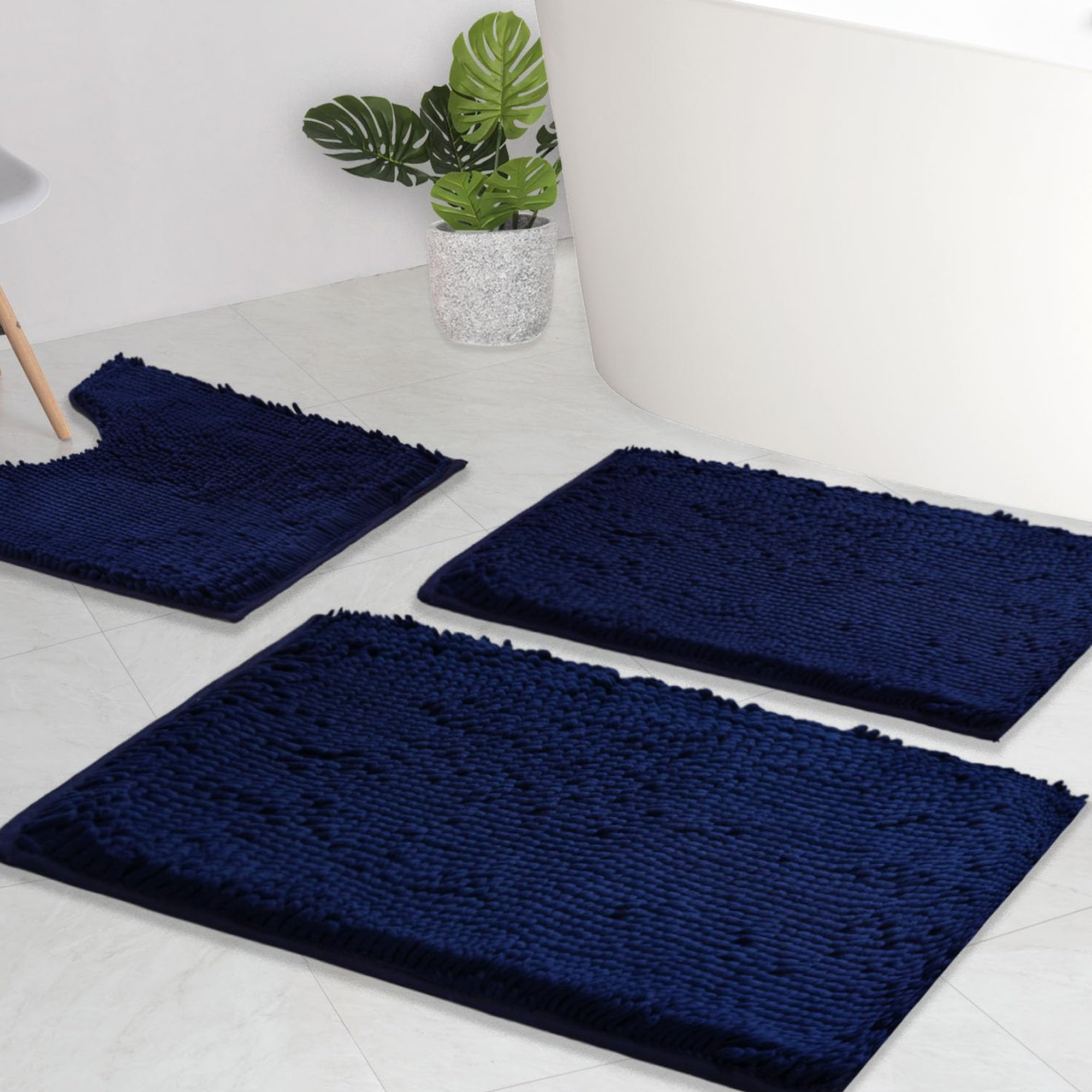 Eider & Ivory™ Ensemble de tapis pour salle de bain en chenille 3 pièces Lleyton et Commentaires ...