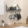 Prep & Savour Wall Mounted Pot Rack Kitchen 24 Inch Hanging Storage ...
