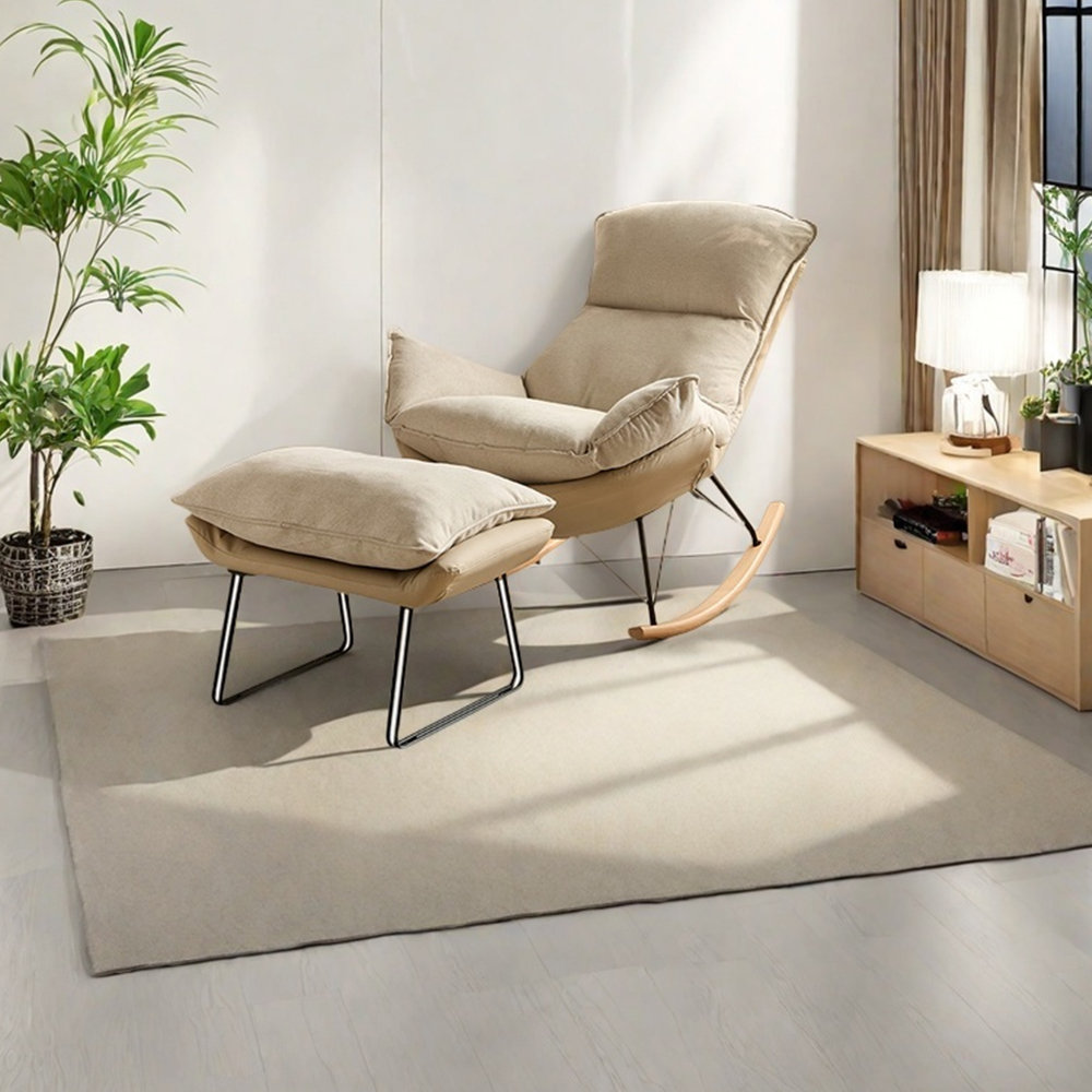 PPEDKS Luxurious minimalist carbon steel rocking chair | Wayfair