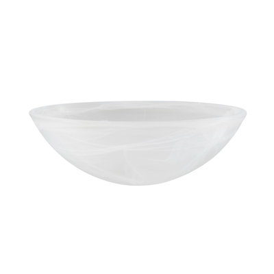 Wrought Studio™ Glass Bowl Lamp Shade ( Screw on ) in White | Wayfair