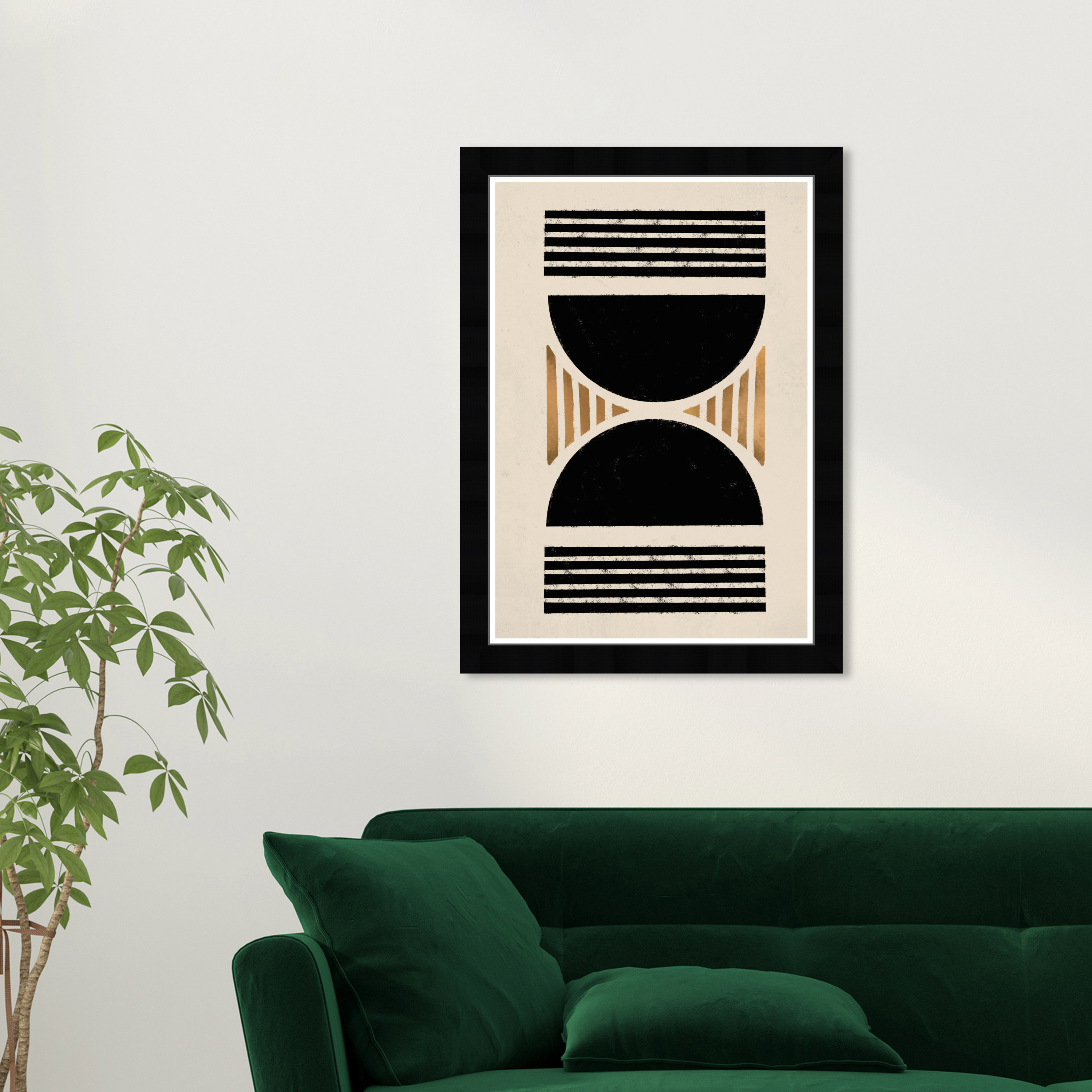 George Oliver 'Abstract Hourglass Shapes' - Picture Frame Graphic Art ...