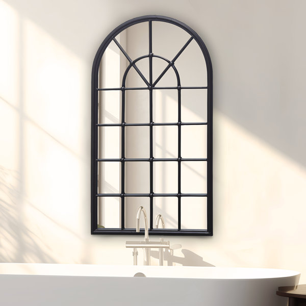 Gracie Oaks Behren Elegant Window Metal Accent Mirror & Reviews | Wayfair