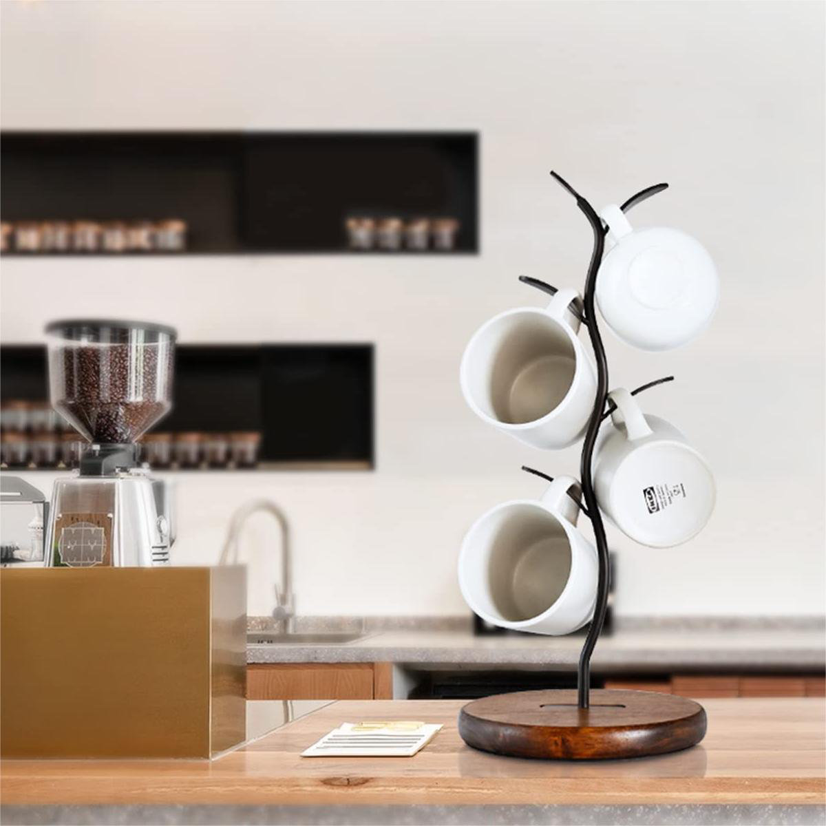 Mercer41 Countertop Coffee Mug Tree, Coffee Mugs Tea Cup Organizer ...