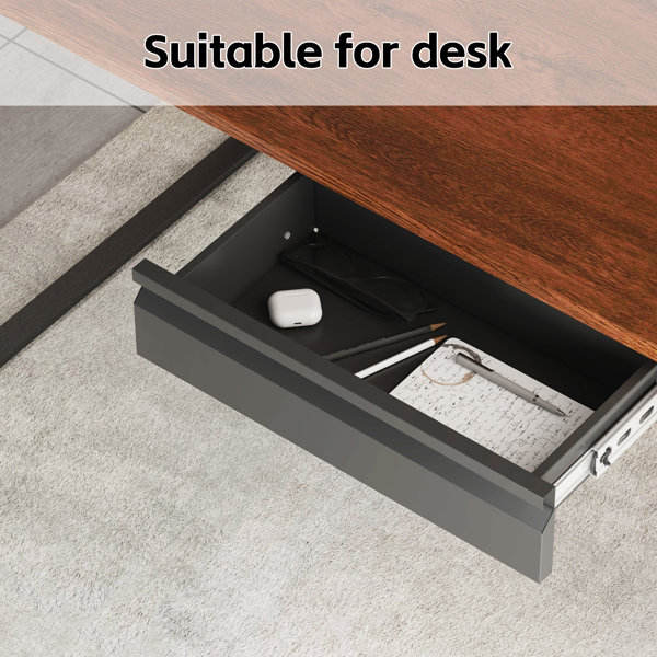 Rebrilliant Under Desk Drawer Slide Out for Office, Metal Under Table ...