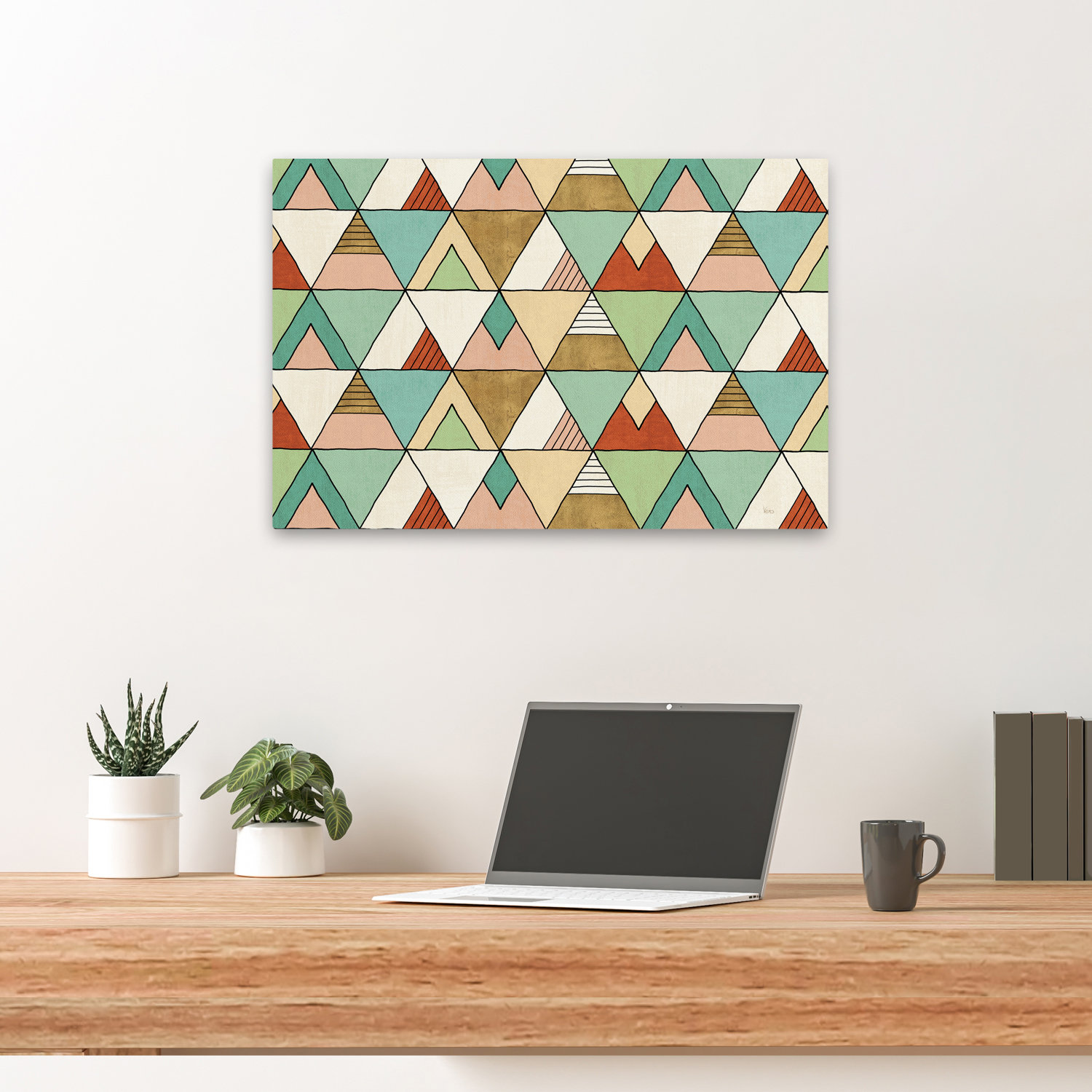 Dakota Fields Southwest Geo X - Abstract Geometric Gilded Gold Art ...