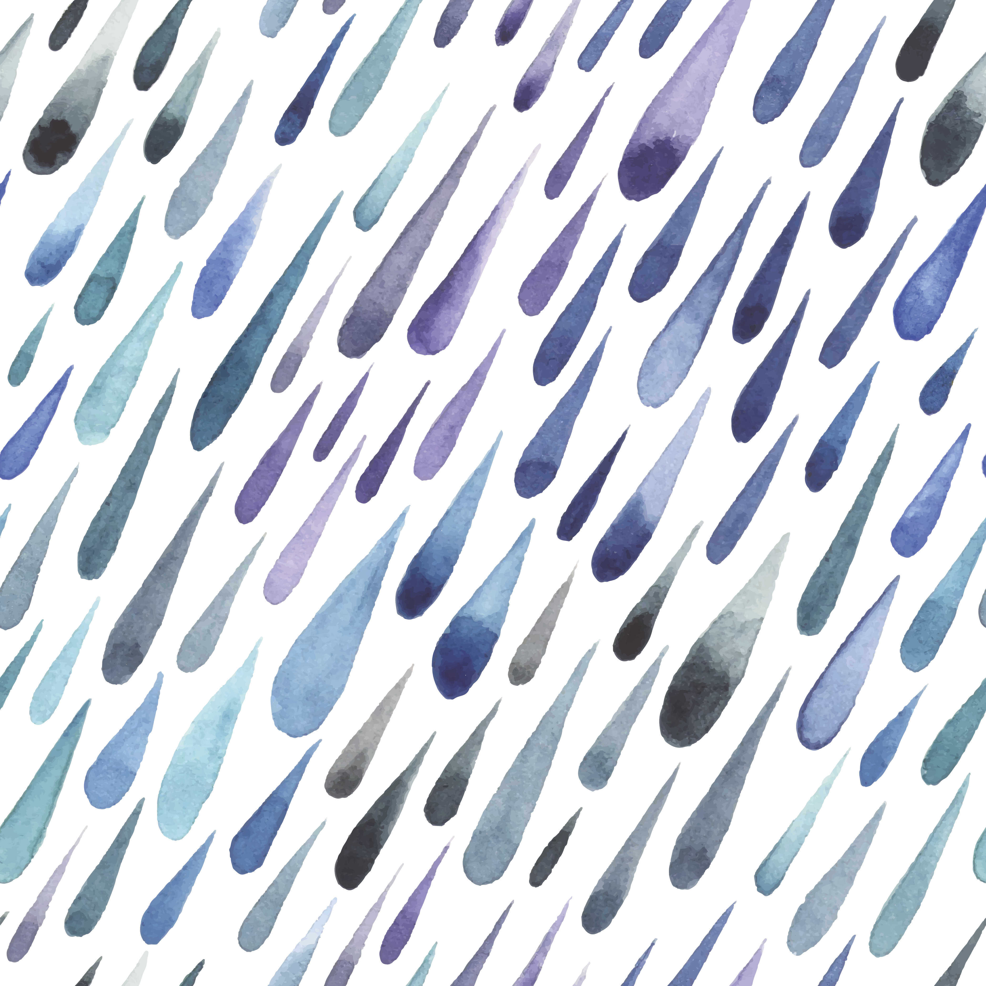 Wrought Studio™ Watercolor Rain Drops by Olga_Bonitas - Wrapped Canvas ...