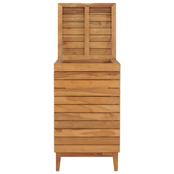 Corrigan Studio® Solid Teak Wood Laundry Basket & Reviews | Wayfair
