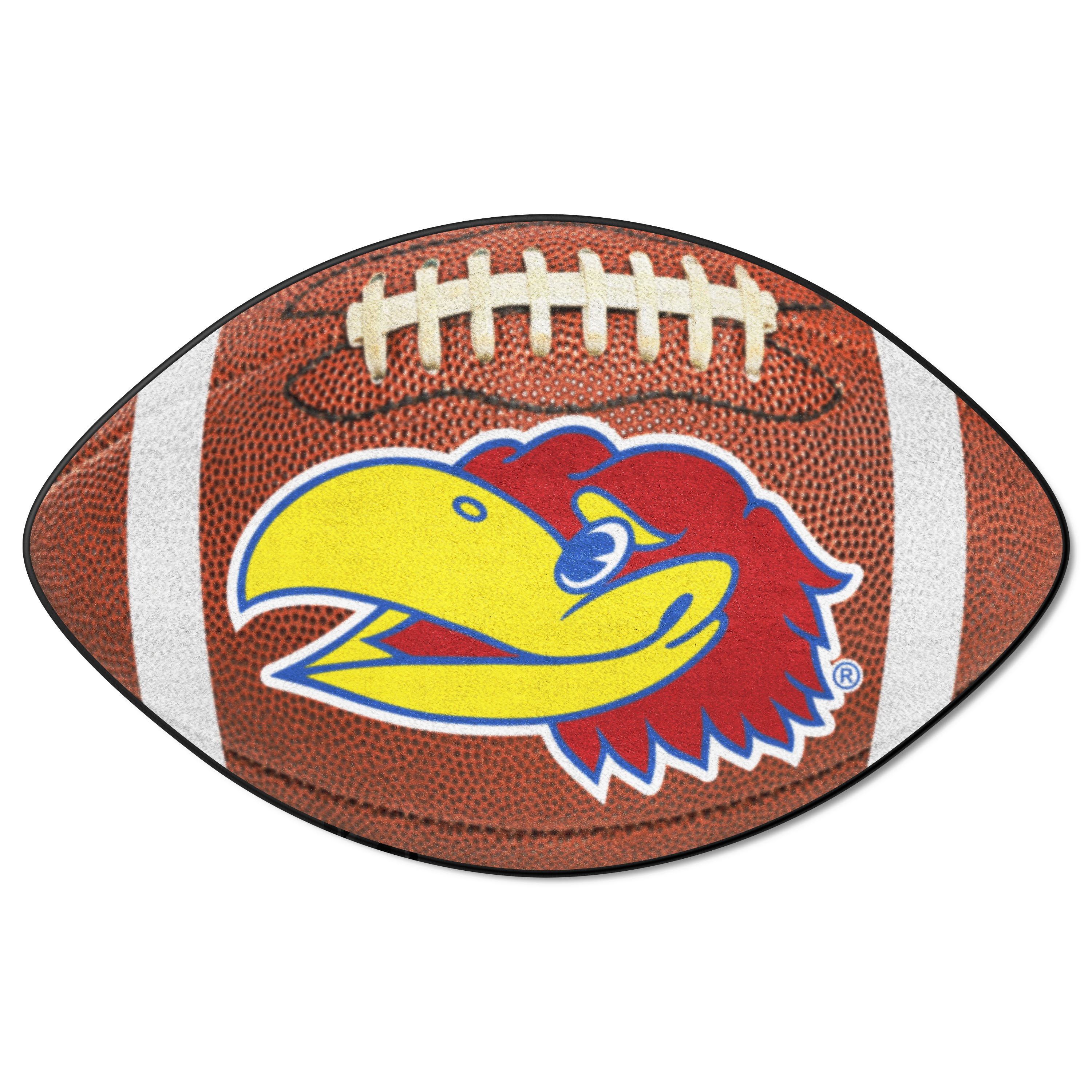 FANMATS Kansas Jayhawks Football Rug | Wayfair