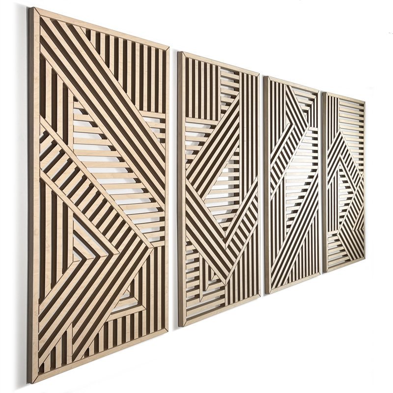 Other Furniture Geometric Cutouts Wood Wall Art | Wayfair