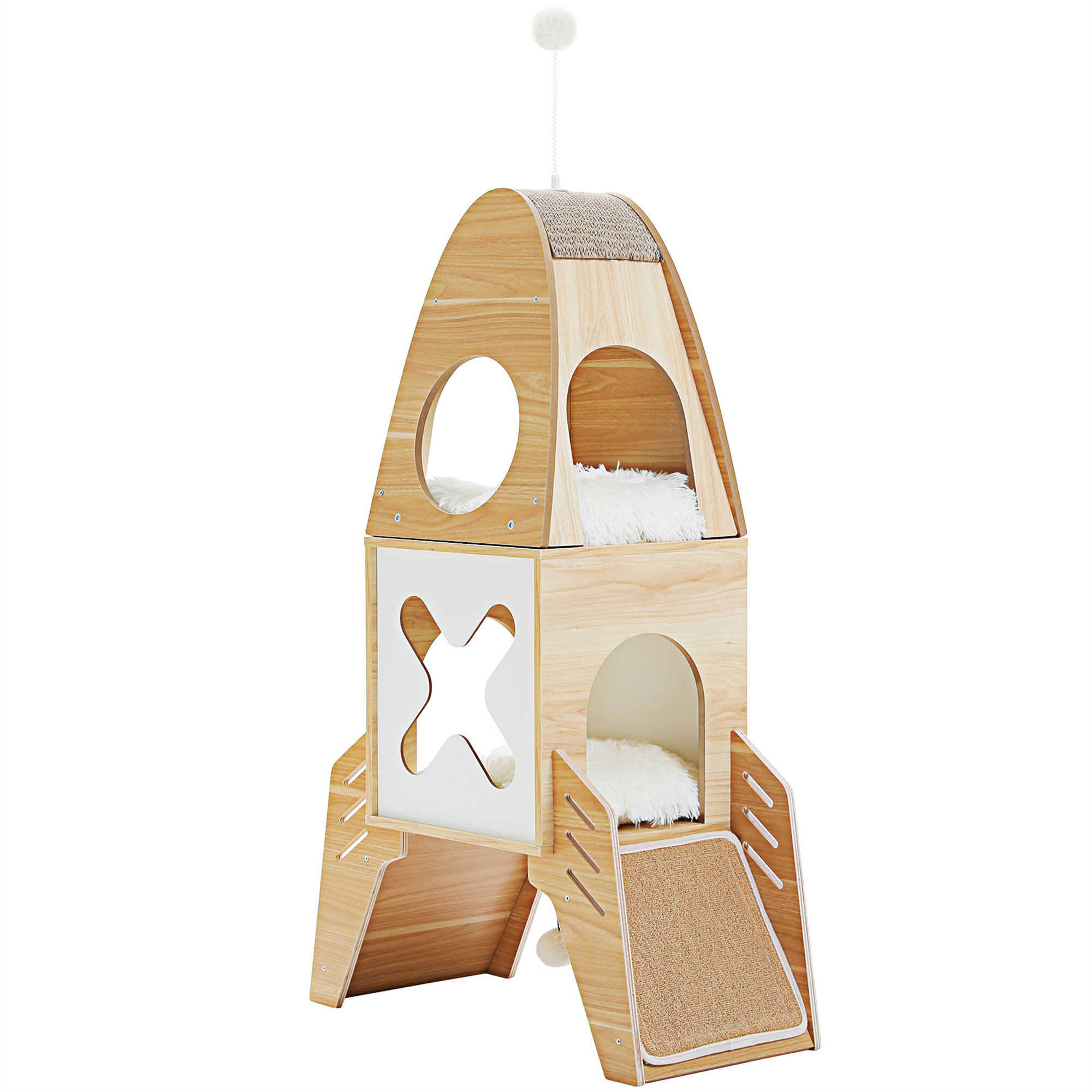 Latitude Run® Modern Cat Tree Rocket Cat Tower | Wayfair
