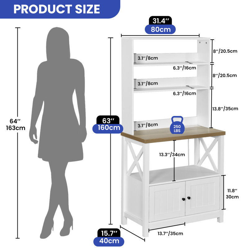 Red Barrel Studio® Steffin 31.4'' W Manufactured Wood Shelving Unit ...