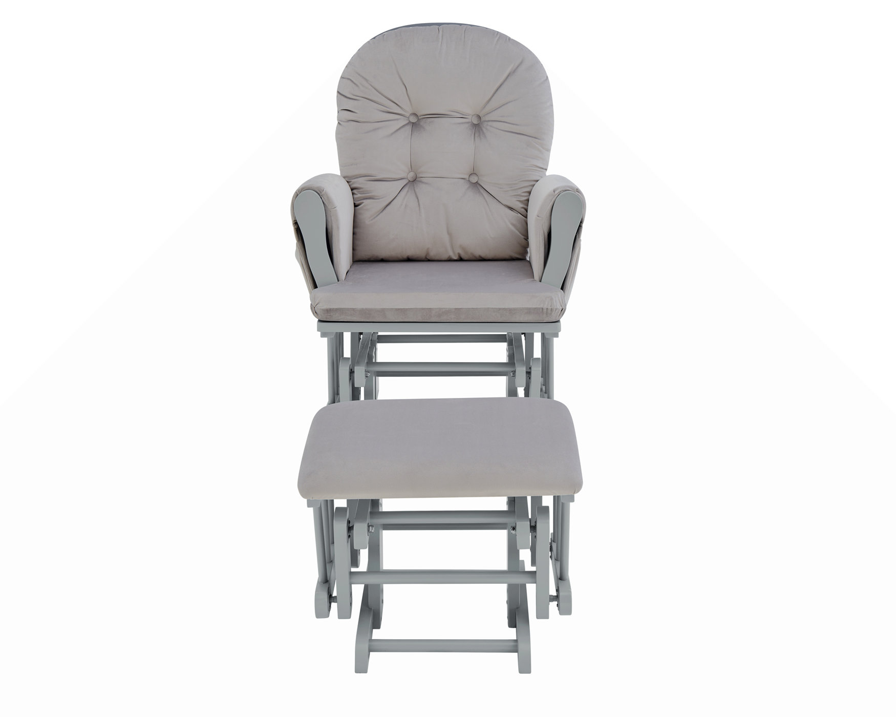 George Oliver Thach Glider And Ottoman Wood And Fabric | Wayfair