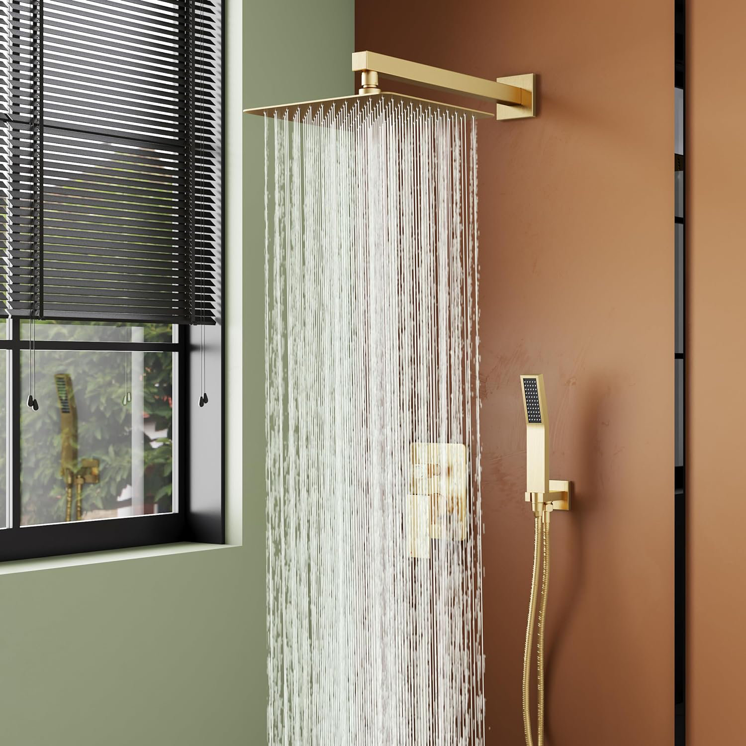 HOMGOO Complete Shower System,Shower Faucet Set with 10" Rain Shower ...