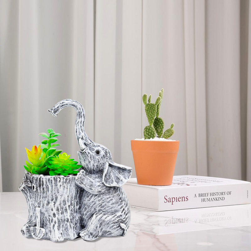 Dakota Fields Elephant Planters For Plant Lovers Cute Outdoor Plant ...