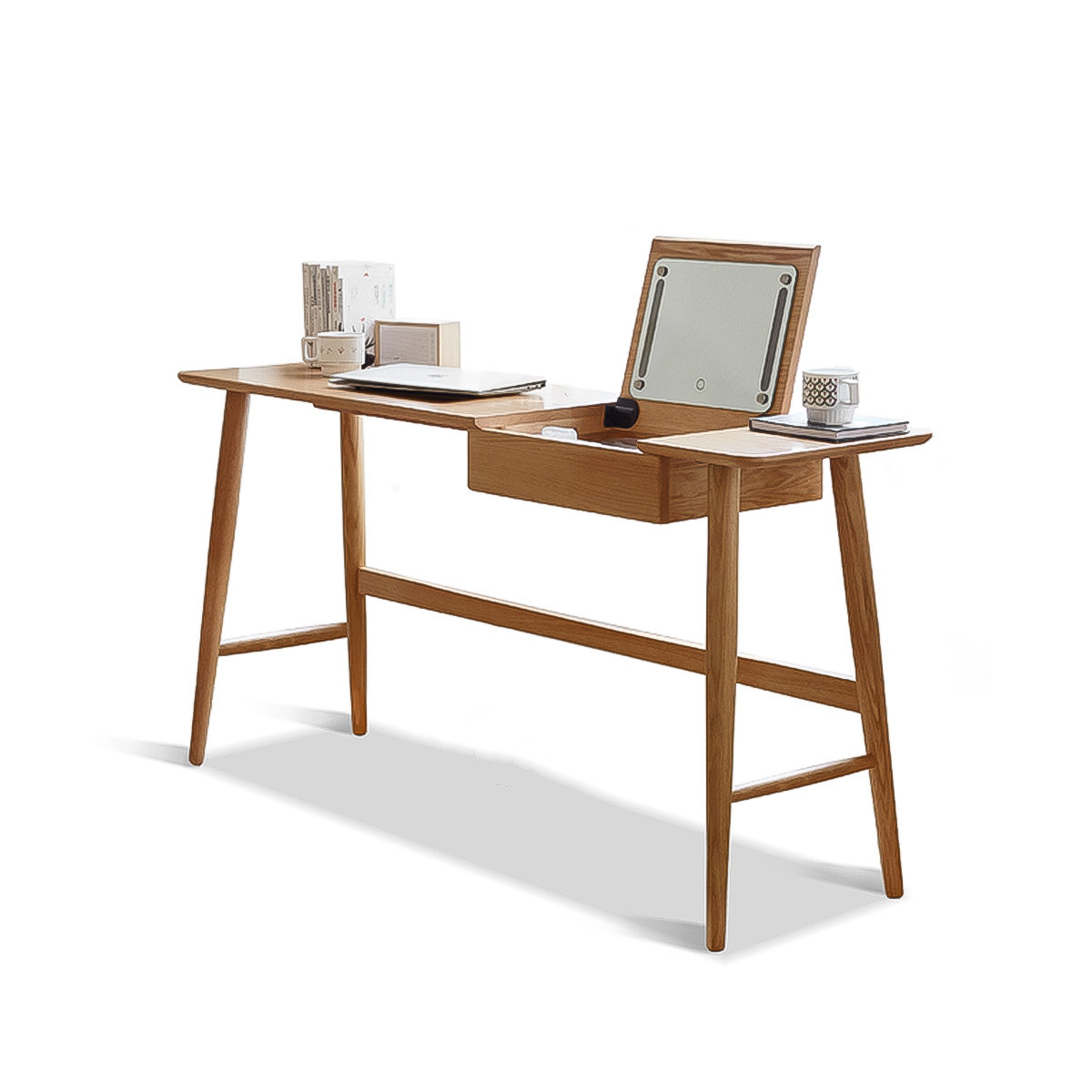 Hokku Designs Zadien 62.99'' W Rectangle Writing Desk with and Cabinet ...