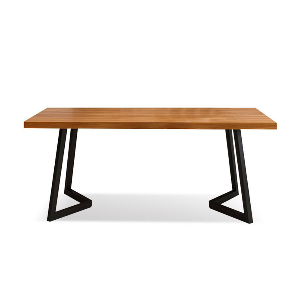 Hokku Designs Brown Rectangular Solid Wood Dining Table | Wayfair
