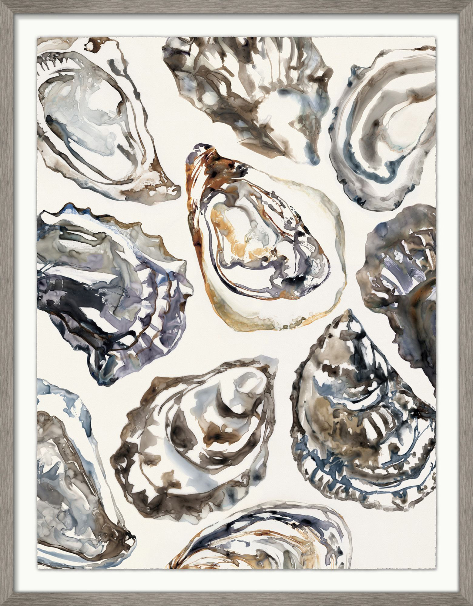 Wendover Art Group Oyster Collage 1 - Shadow Box Print on Paper | Perigold